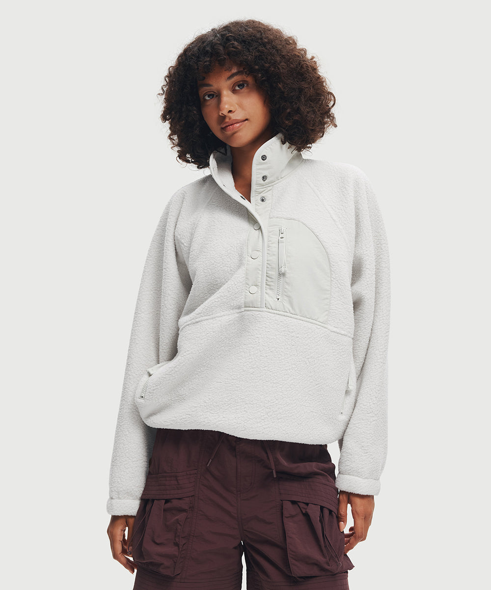 Fleece Quarter Button Pullover – athluna